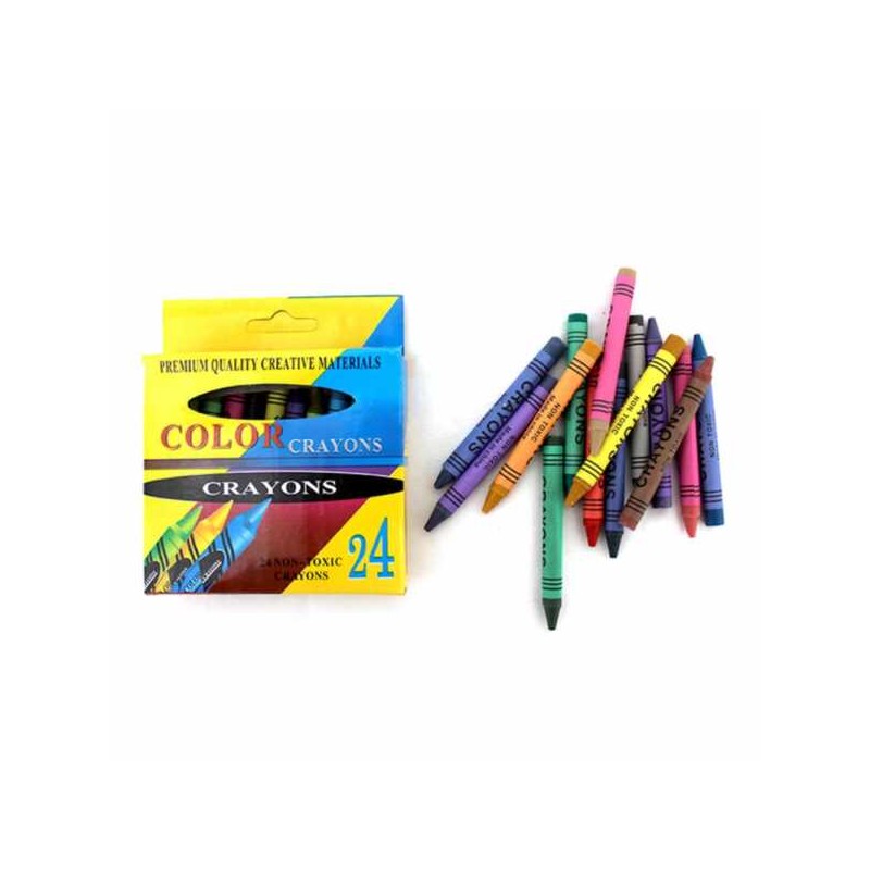 Caja con 24 crayolas de colores, 7.5cm / crayons / st37587 / b4003